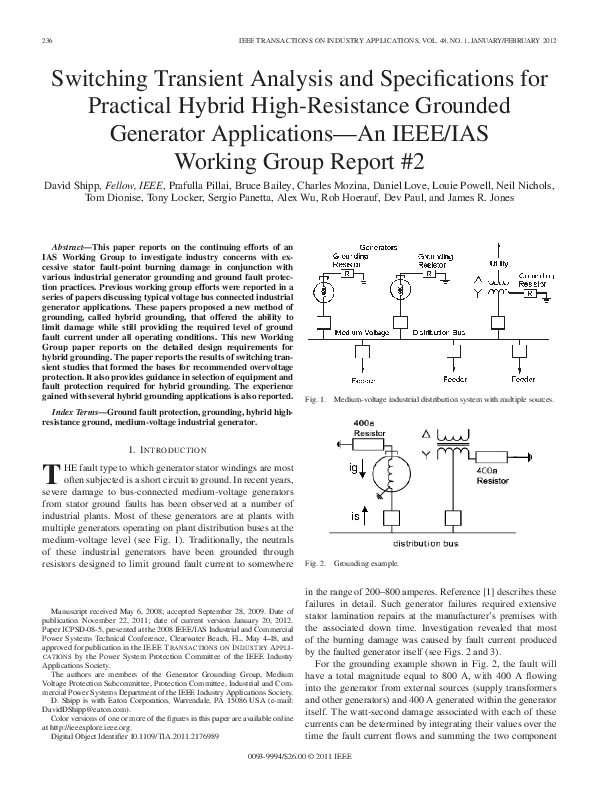 Pdf Switching Transient Analysis And Specifications For Practical