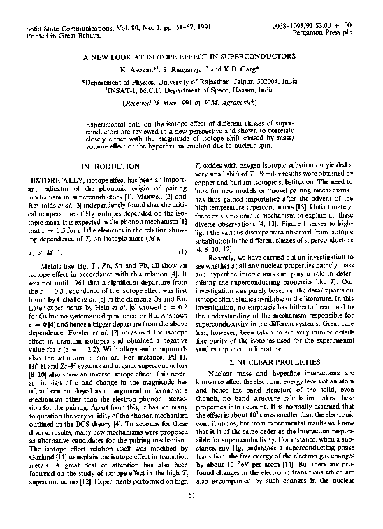 (PDF) A new look at isotope effect in superconductors