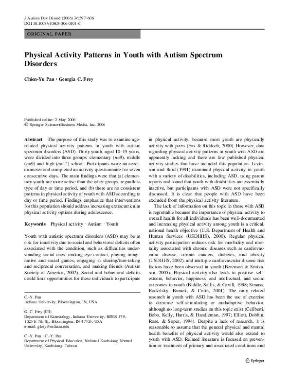(PDF) Physical activity: its implication on attention span and quality ...