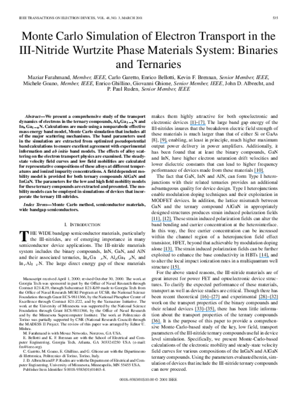 (PDF) Monte Carlo simulation of electron transport in silicon-on-insulator devices