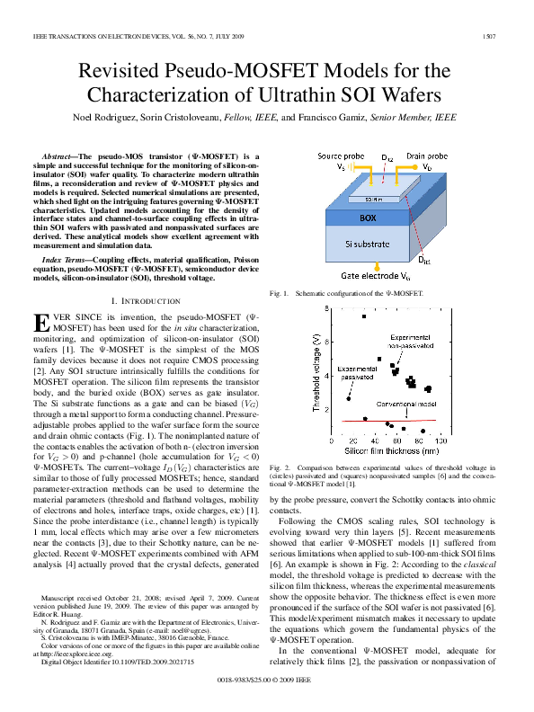 (PDF) Revisited Pseudo-MOSFET Models for the Characterization of ...