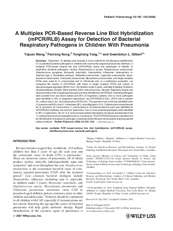 (PDF) A multiplex PCR-based reverse line blot hybridization (mPCR/RLB ...