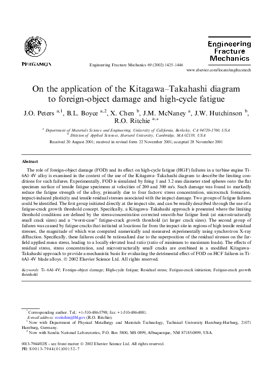 (PDF) On the application of the Kitagawa–Takahashi diagram to foreign ...