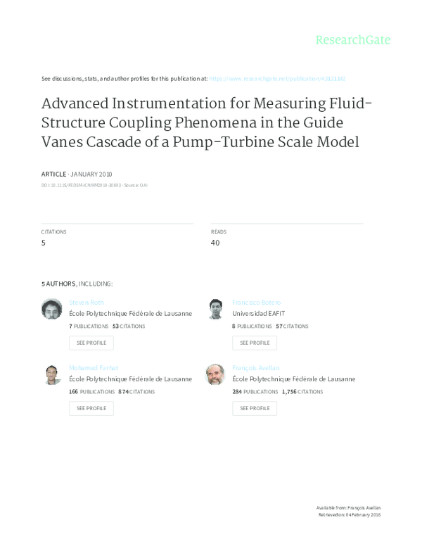 (PDF) Advanced Instrumentation for Measuring Fluid-Structure Coupling ...