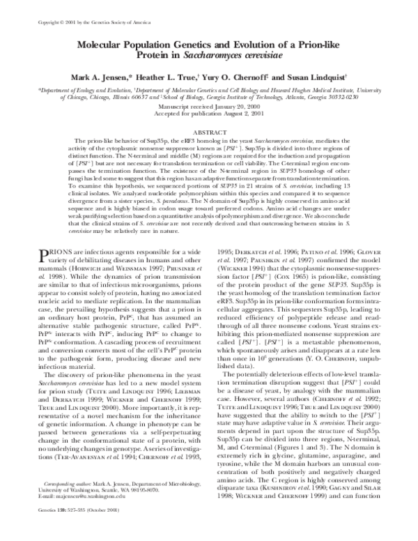 (PDF) Molecular Population Genetics and Evolution of Drosophila Meiosis Genes