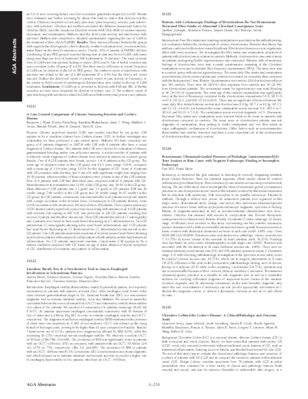 (PDF) S1223 Patients with Colonoscopic Findings of Diverticulosis Do ...