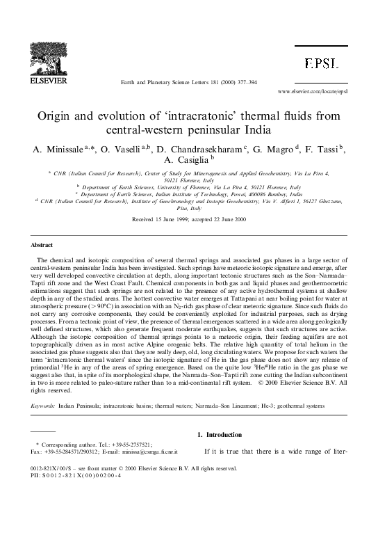 (PDF) Origin and evolution of ‘intracratonic’ thermal fluids from ...