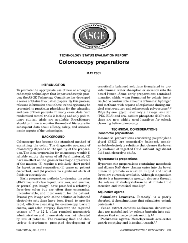 (PDF) Colonoscopy preparations