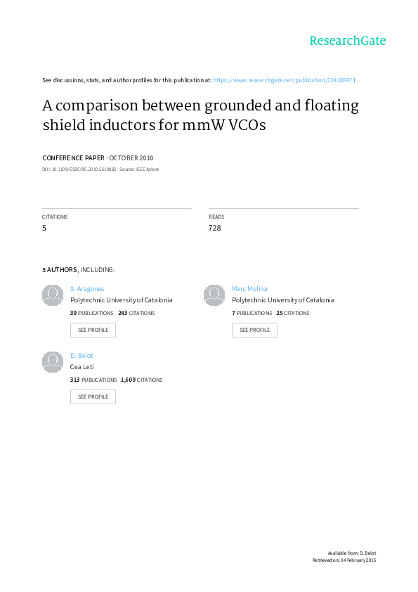 (PDF) A comparison between grounded and floating shield inductors for ...