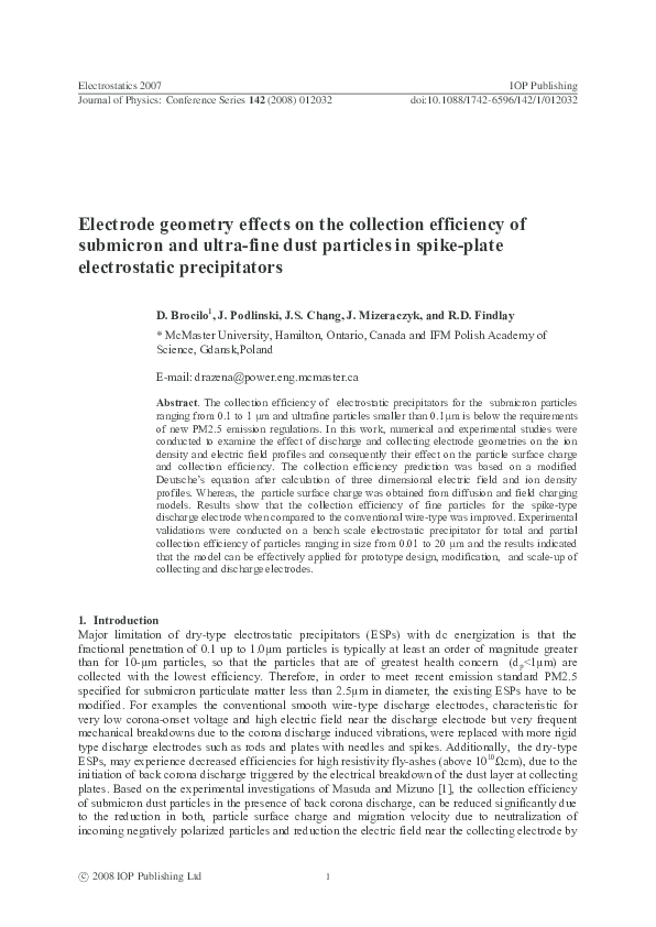 (PDF) Electrode geometry effects on the collection efficiency of ...