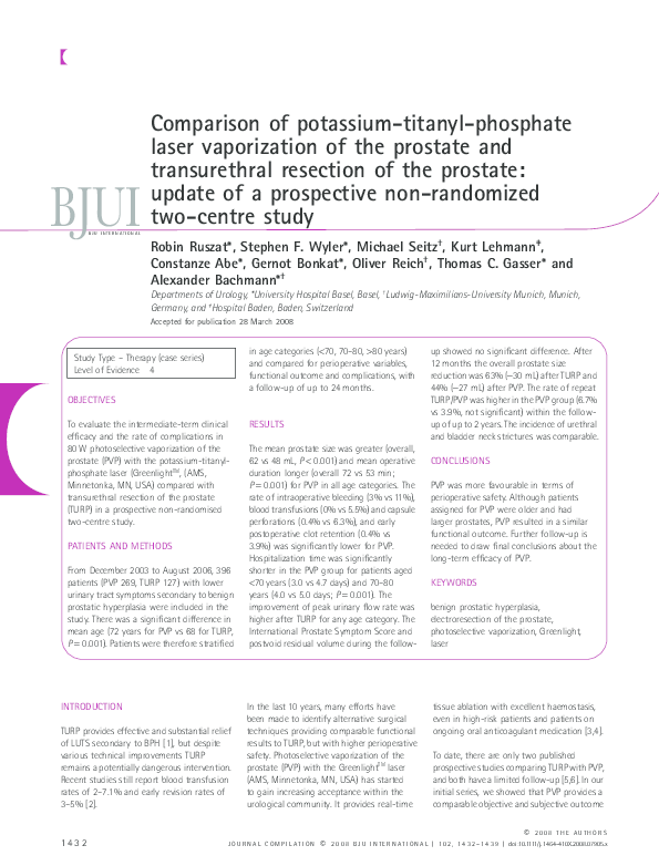 (PDF) Urethral Injury During Potassium-Titanyl-Phosphate Laser ...