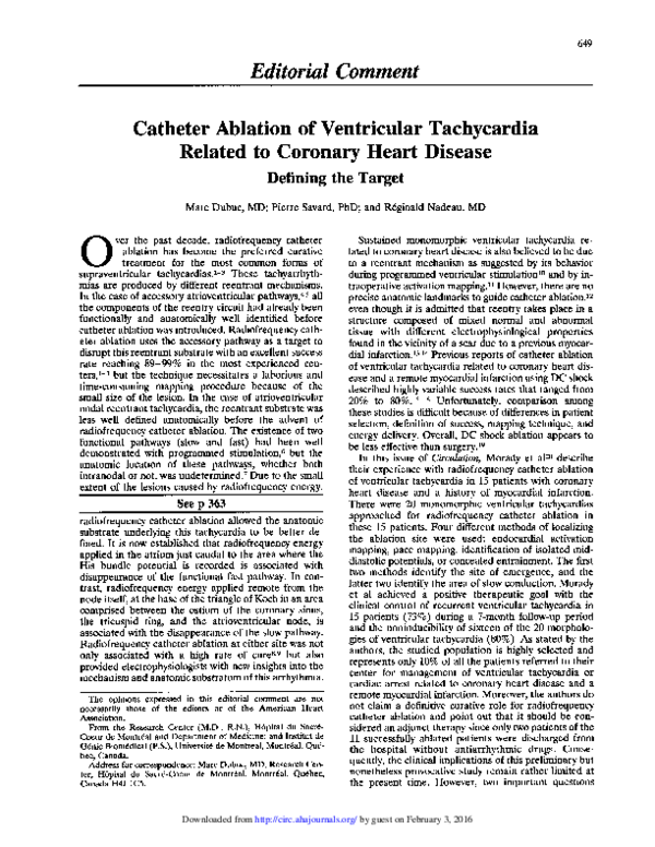 (PDF) Catheter Ablation of Ventricular Tachycardia Beneath an ...