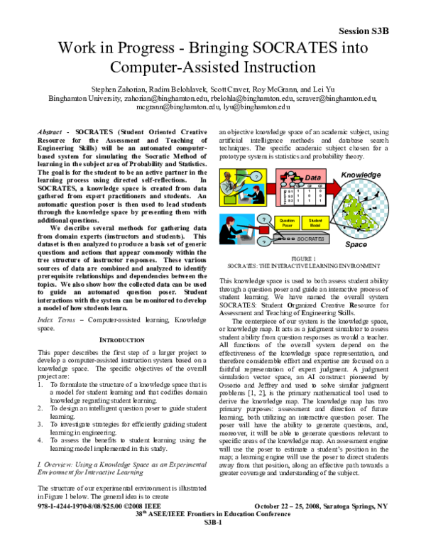 (PDF) Work in progress - bringing SOCRATES into computer-assisted ...