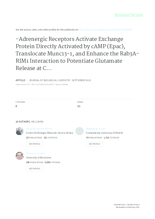 (PDF) -Adrenergic Receptors Activate Exchange Protein Directly ...