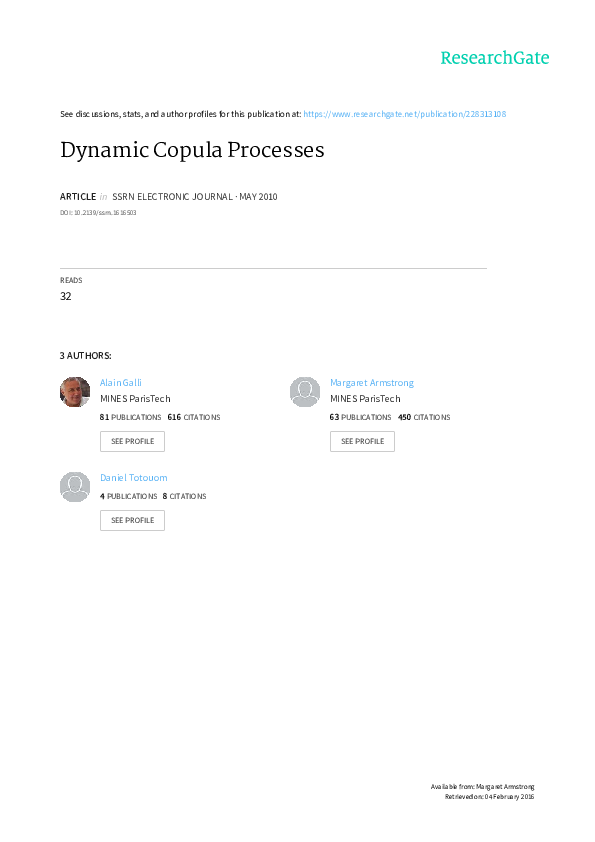 (PDF) Dynamic Copula Processes