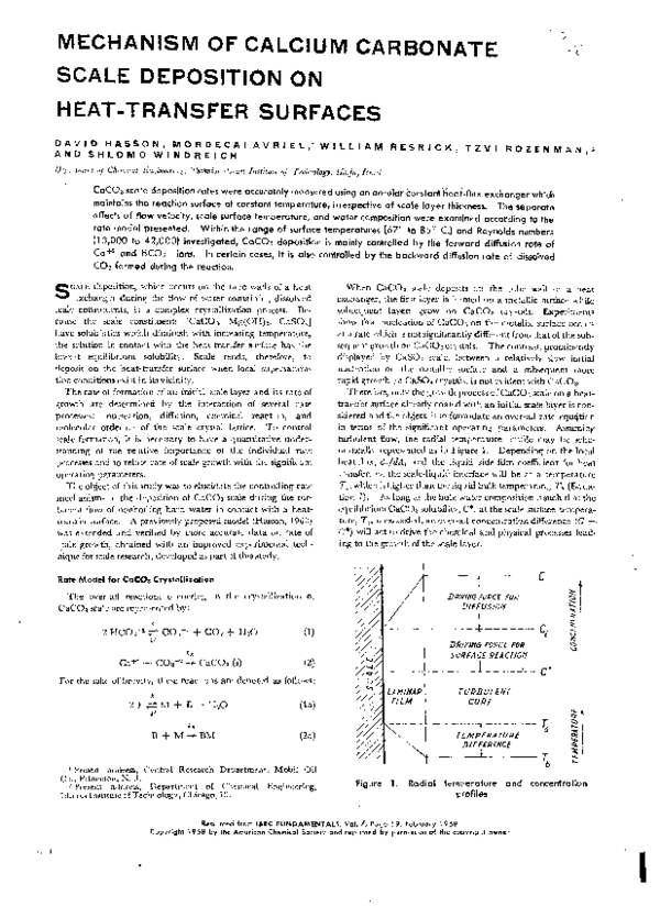 (PDF) Mechanism of Calcium Carbonate Scale Deposition on Heat-Transfer ...