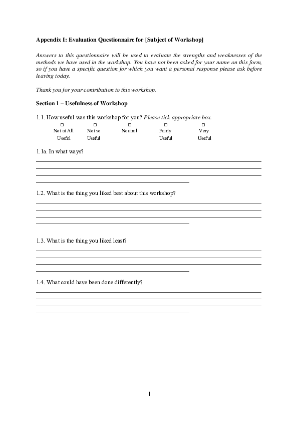 (PDF) Questionnaire - supplement to main paper