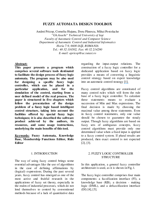 (PDF) Fuzzy Automata Design Toolbox
