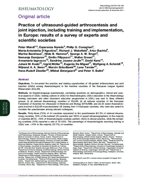(PDF) Office-Based Ultrasound-Guided Intra-Articular Hip Injection: Technique for Physiatric ...