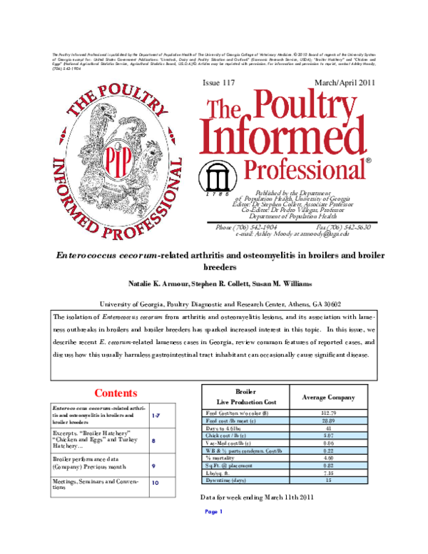 (PDF) Enterococcus cecorum-related arthritis and osteomyelitis in ...