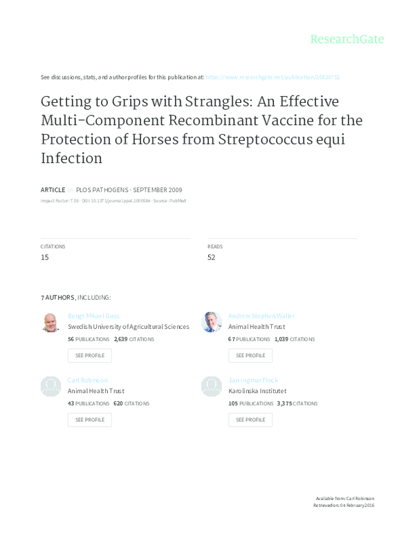 (PDF) Getting to Grips with Strangles: An Effective Multi-Component ...
