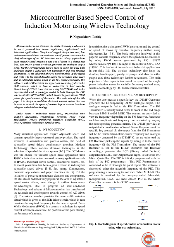 (PDF) Microcontroller based 1 phase im control