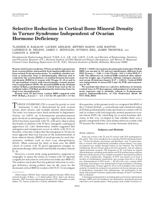 (PDF) Prepubertal Girls With Turner Syndrome and Children With Isolated ...