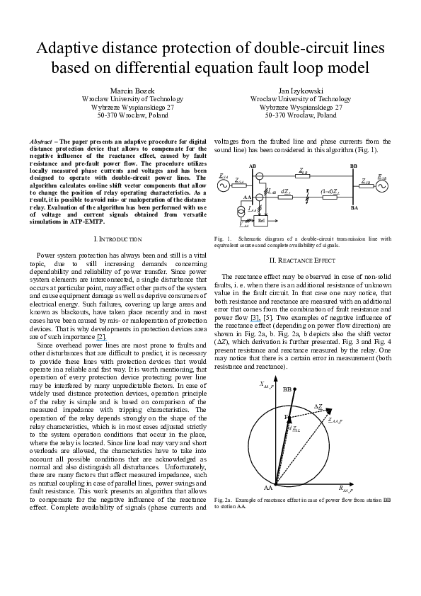 (PDF) Adaptive distance protection of double-circuit lines based on ...