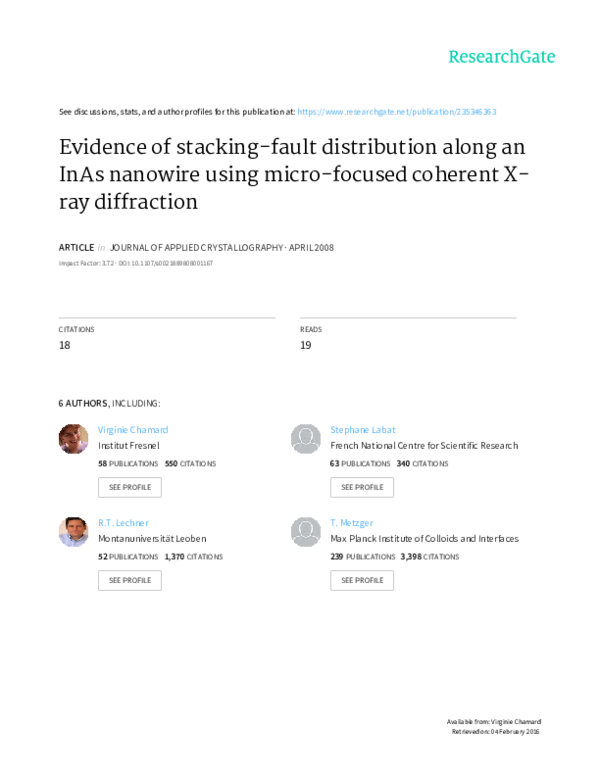 (PDF) Precise determination of crystal orientation for surface X-ray ...