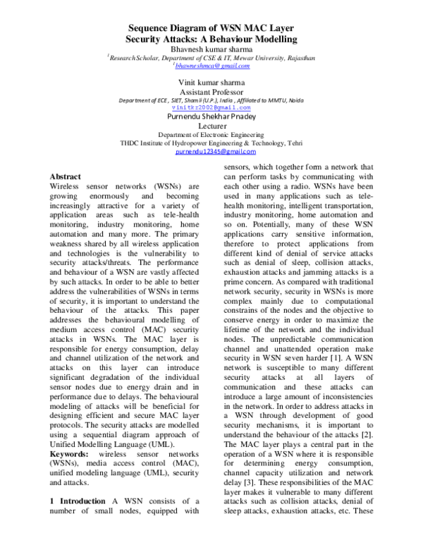 (PDF) Sequence Diagram of WSN MAC Layer Security Attacks: A Behaviour ...