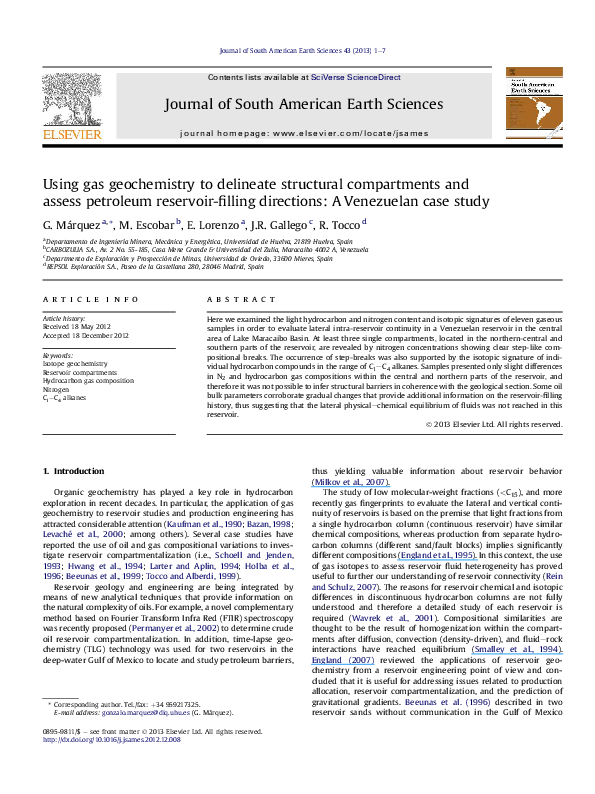(PDF) Using gas geochemistry to delineate structural compartments and ...
