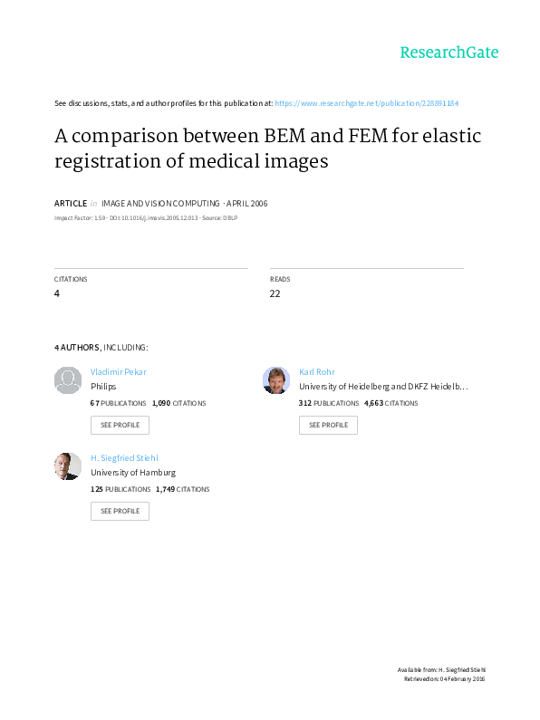 (PDF) A comparison between BEM and FEM for elastic registration of ...