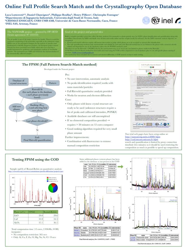 (PDF) Online Full Profile Search Match and the Crystallography Open Database
