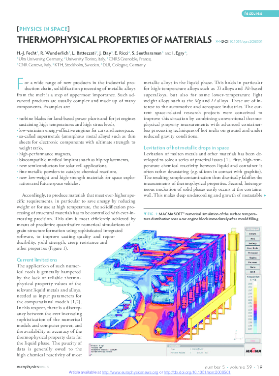 (PDF) Thermophysical properties of materials