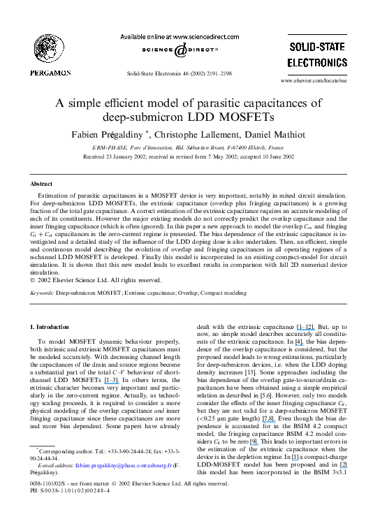 (PDF) A simple efficient model of parasitic capacitances of deep ...