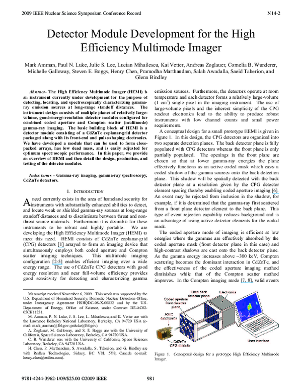 (PDF) Detector module development for the High Efficiency Multimode Imager