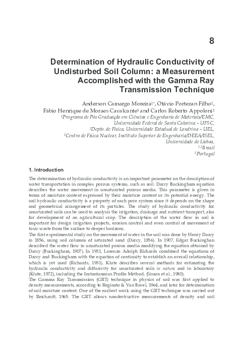(PDF) Determination of Hydraulic Conductivity of Unconsolidated River ...
