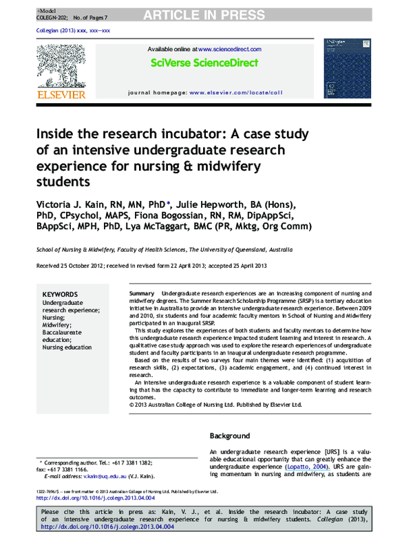 (PDF) Inside the research incubator: A case study of an intensive ...