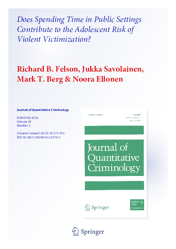 (PDF) Does Spending Time in Public Settings Contribute to the ...