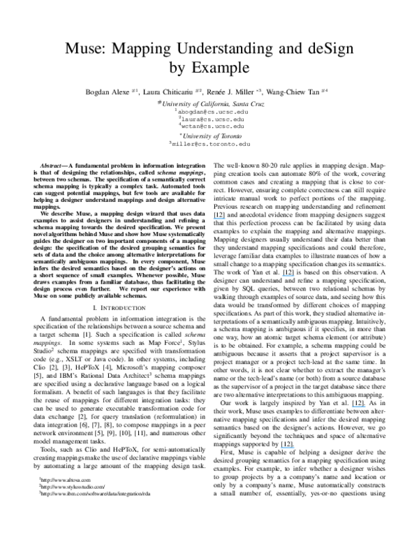 (PDF) Muse: Mapping Understanding and deSign by Example