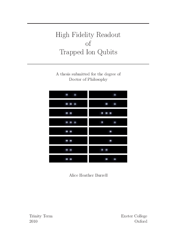 (PDF) High-Fidelity Readout of Trapped-Ion Qubits