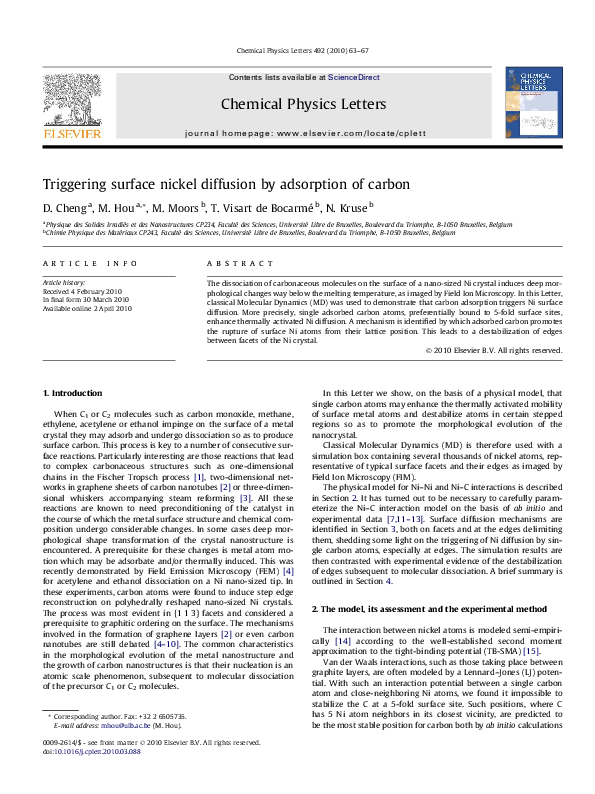 (PDF) Triggering surface nickel diffusion by adsorption of carbon