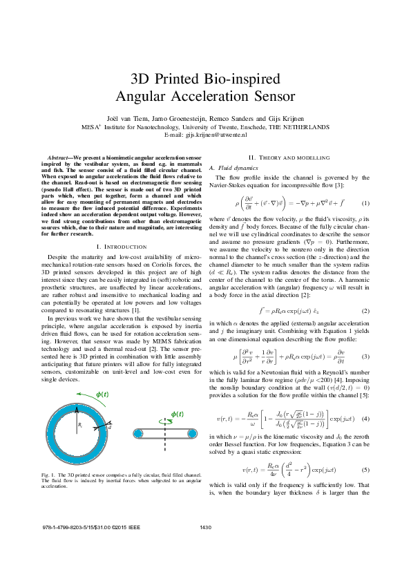 (PDF) 3D Printed Bio-inspired Angular Acceleration Sensor
