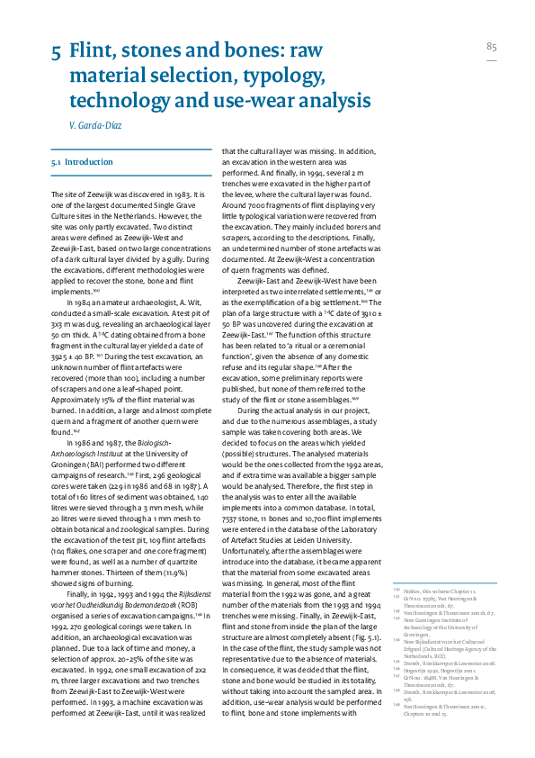 (PDF) Flint, stones and bones: raw material selection, typology ...