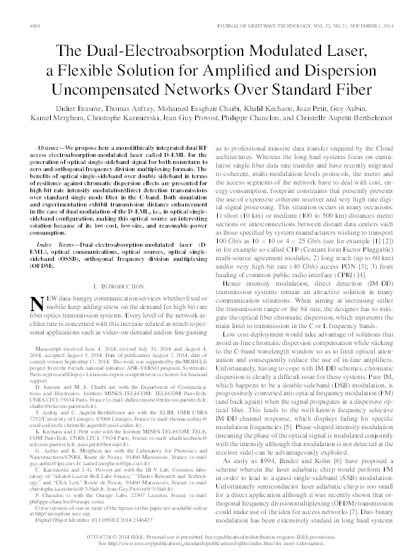 The Dual-Electroabsorption Modulated Laser, a Flexible Solution for ...