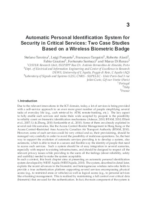 (PDF) Demo: Automatic personal identification system for security in ...