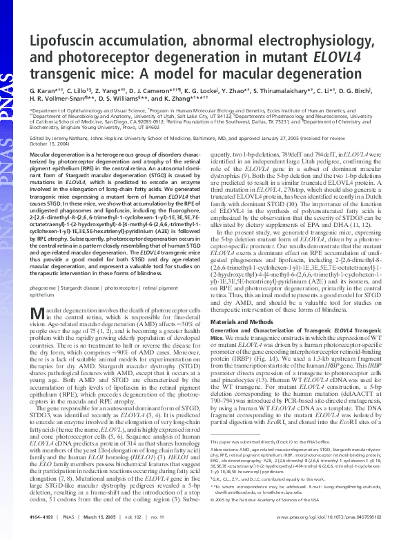 (PDF) Lipofuscin accumulation, abnormal electrophysiology, and ...