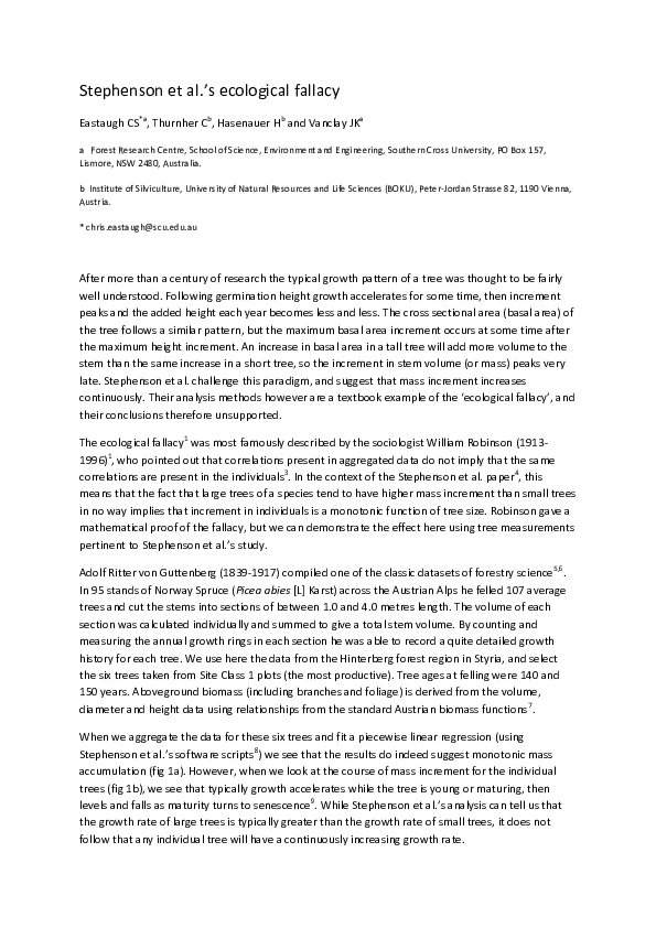 (PDF) Stephenson et al.'s ecological fallacy