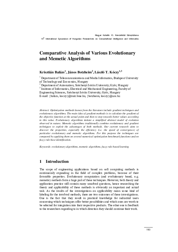 (PDF) Comparative Analysis of Various Evolutionary Techniques of Load Balancing: A Review