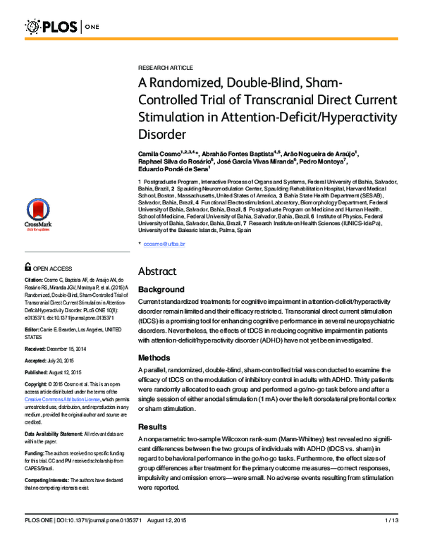 (PDF) A Randomized, Double-Blind, Sham-Controlled Trial of Transcranial ...